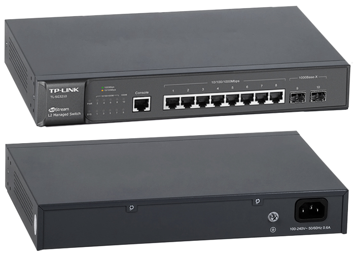 SWITCH TP-LINK 8G 2SFP JETSTREAM SG3210 GERENCIAVEL - BaixadaNet Telecom